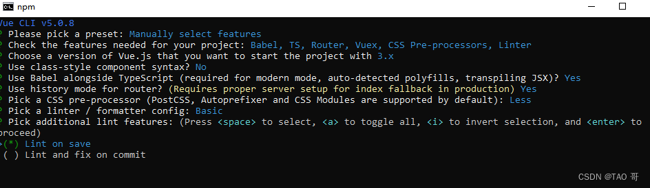 使用vue-cli创建Vue3项目_yarn vue-cli 创建vue3项目-CSDN博客