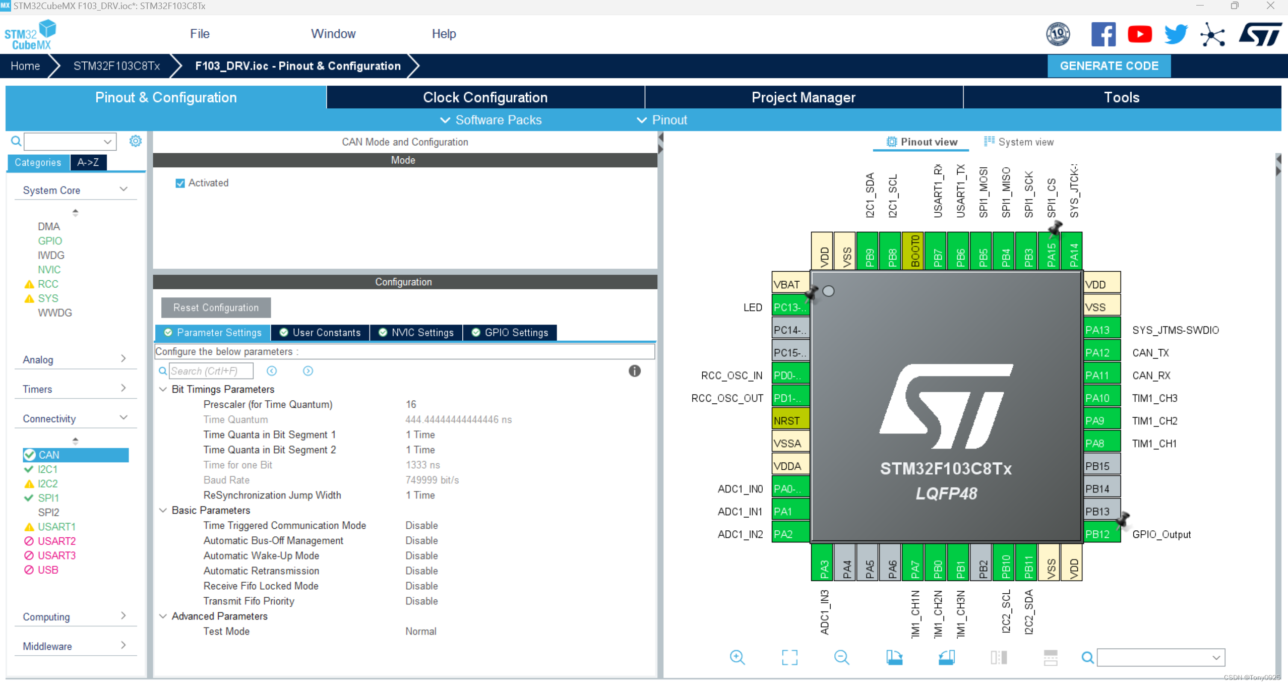 基于STM32F103C8T6的同步电机驱动-CubeMX配置与IQmath调用_stm32 iqmath-CSDN博客