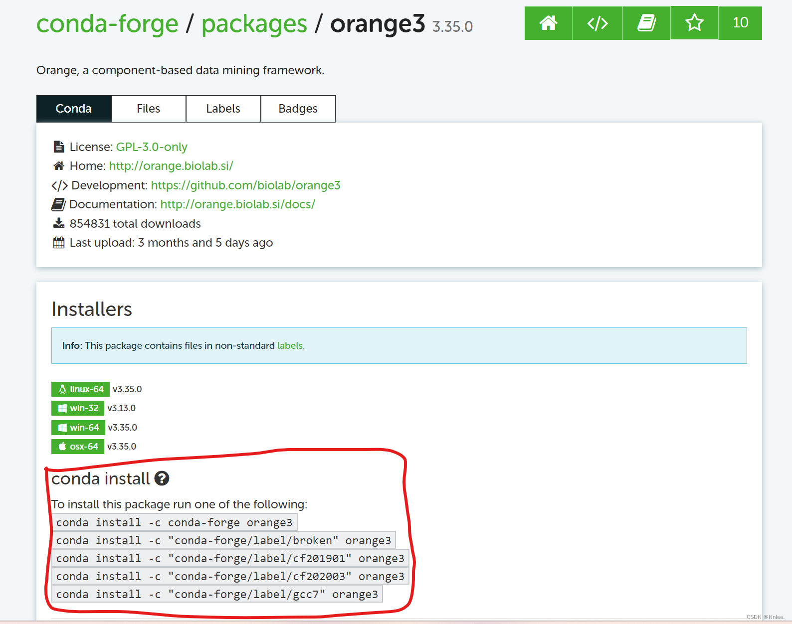 PackagesNotFoundError: The following packages are not available from ...