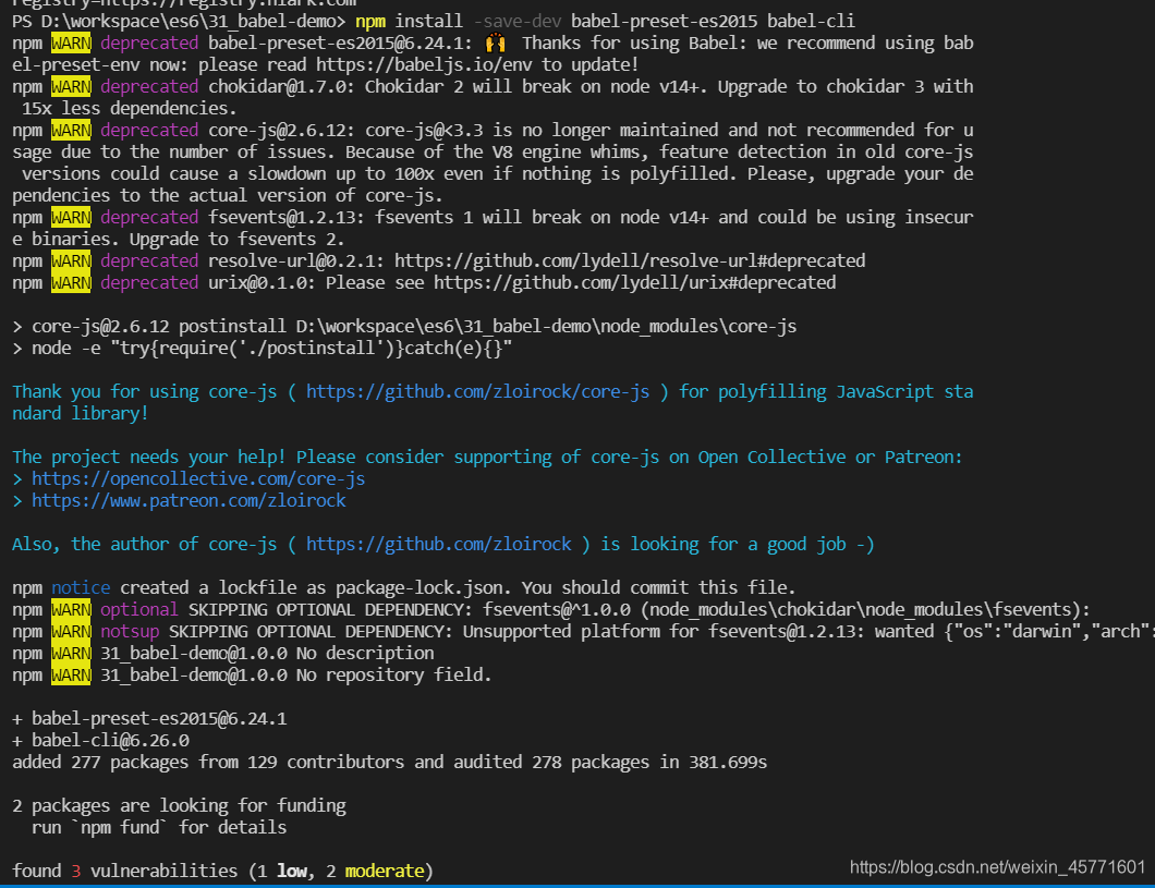 vscode中使用npm安装babel_vscode安装babel-CSDN博客