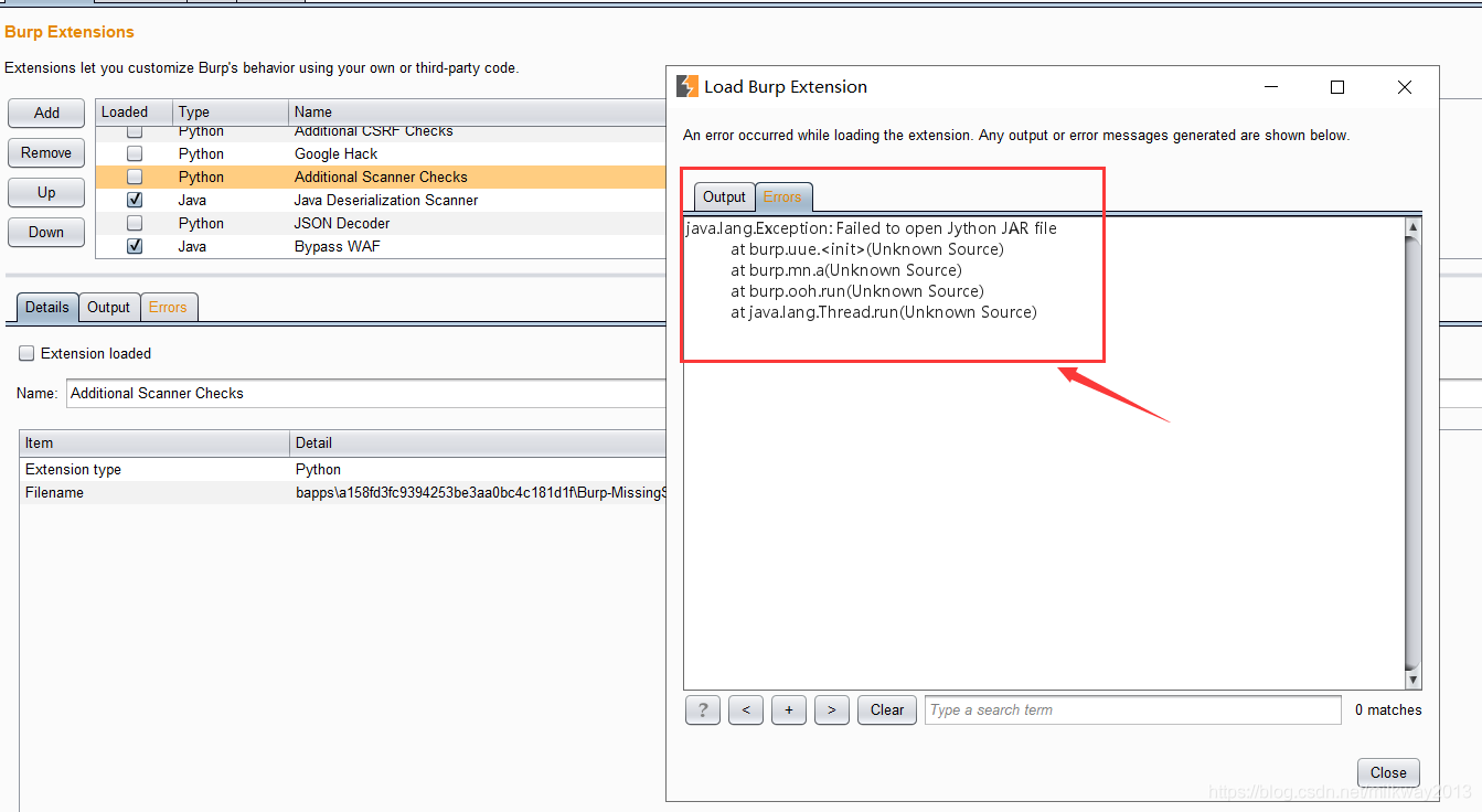 burp加载jython时出错_to use python extensions, you need to download jyt-CSDN博客