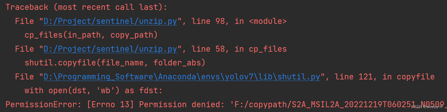 关于python创建文件夹后使用shutil复制文件失败 Shutil Copy Not Permitted Csdn博客
