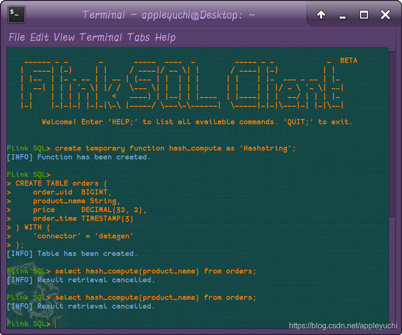 Flink SQL Client注册JAVA UDF完整流程_flinksql 怎么注册udf函数-CSDN博客