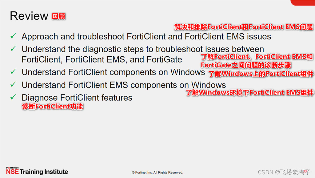 教程篇(7.0) 07. 诊断和故障排除 FortiClient EMS Fortinet 网络安全专家 NSE 5_forticlient ...