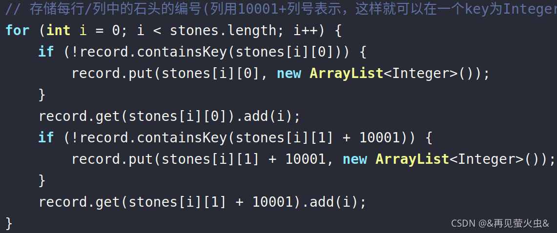 LeetCode_UnionFind_947. Most Stones Removed with Same Row or Column 移除最多的同行或同列石头【连通分量，构建图】【java ...