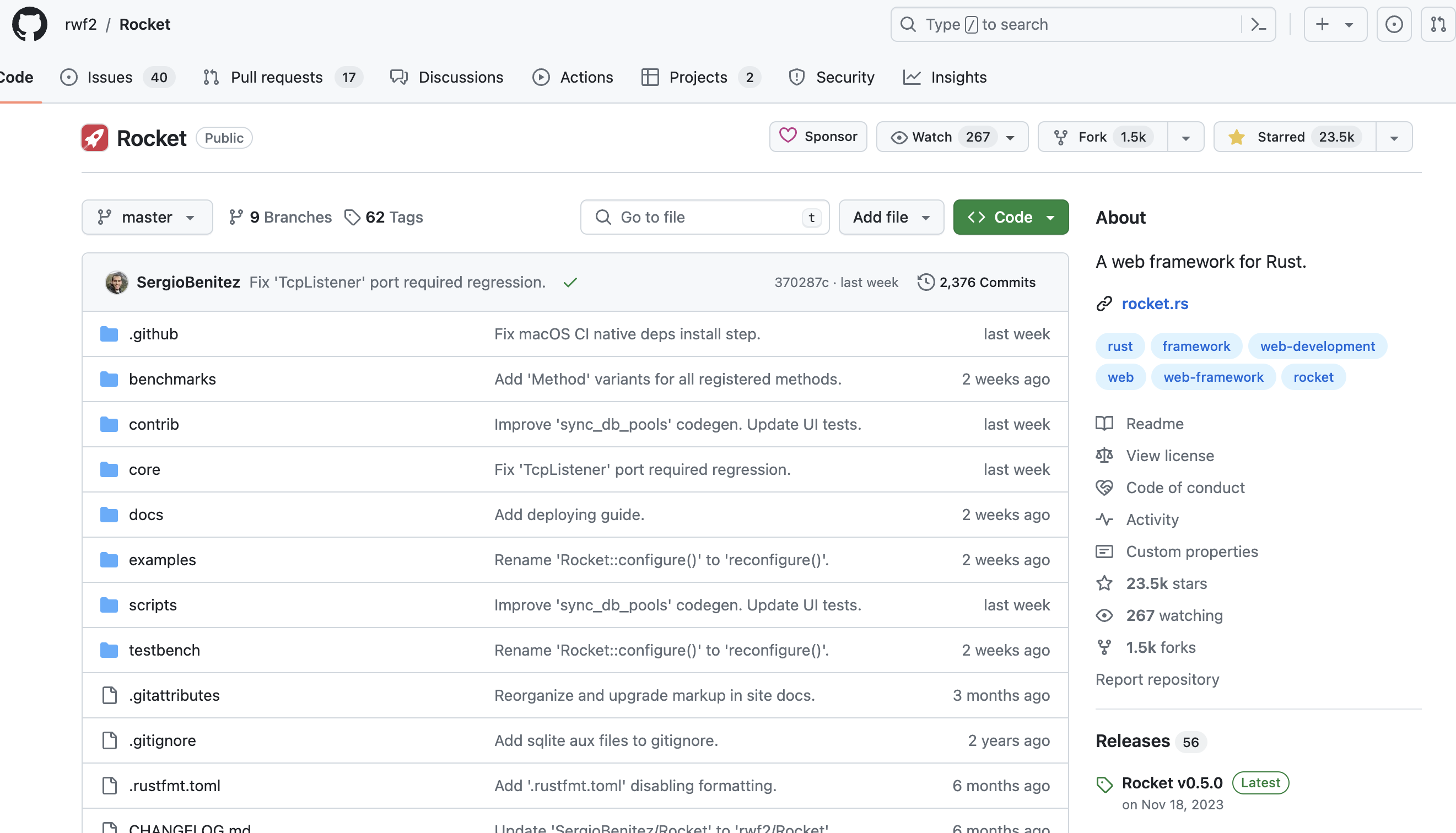 rust开发web服务器框架，github排名对比_rust web framework-CSDN博客