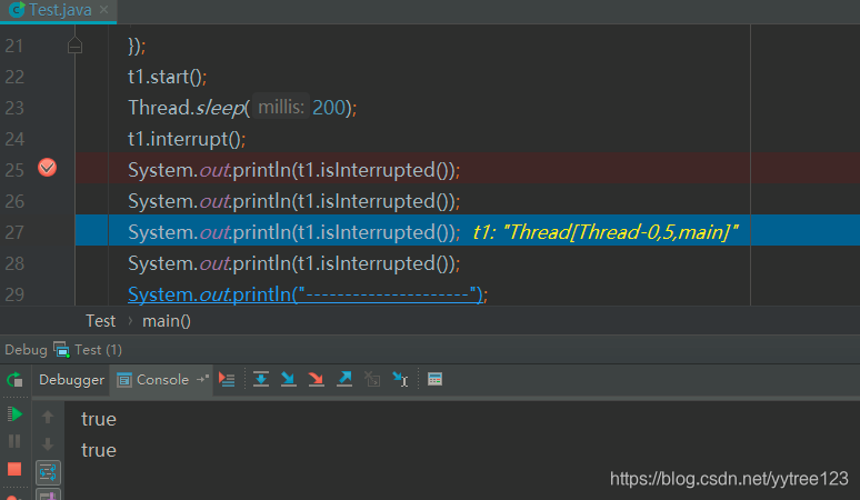 Thread类中的interrupt()，interrupted()以及isInterrupted()区别_thread interrupt interrupted-CSDN博客
