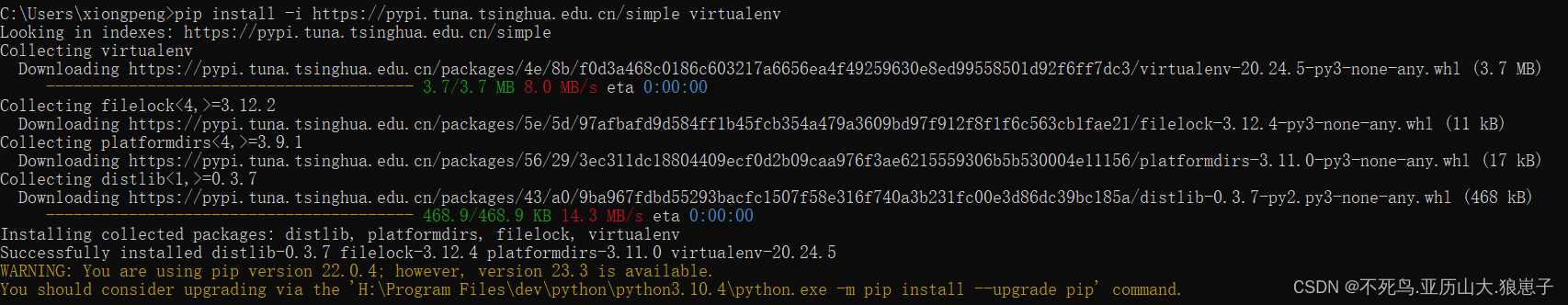 Windows安装virtualenv虚拟环境_pip install virtualenv-CSDN博客