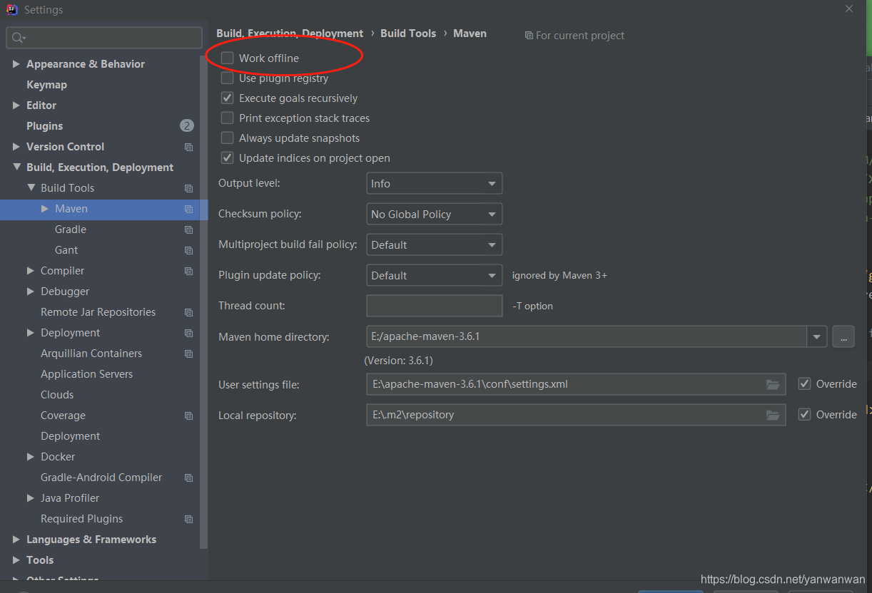 Cannot access alimaven (http://maven.aliyun.com/nexus/content/repositories/central/) in offline ...