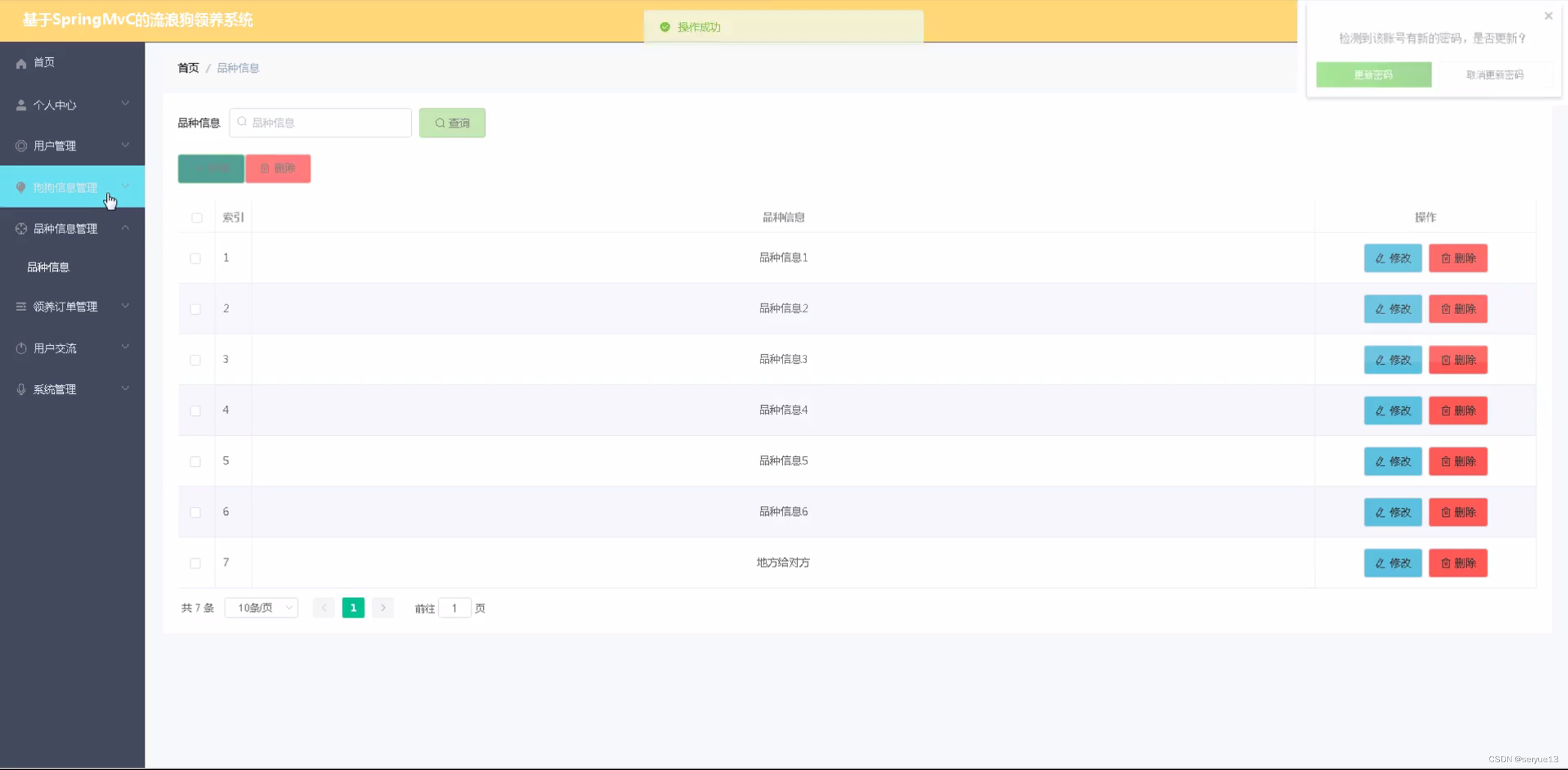 Java基于springmvc的流浪狗领养系统源码mysql文档 Csdn博客