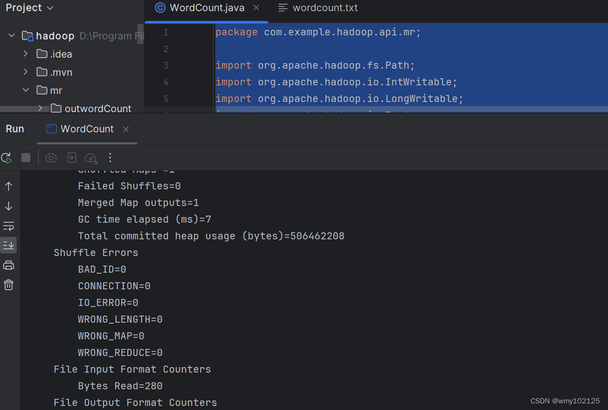 hadoop mapreduce的api调用WordCount本机和集群代码_在hadoop安装好后用mapredcuce api实现wordcount 。-CSDN博客