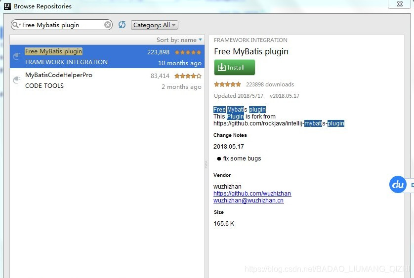 IDEA中安装Free Mybatis plugin插件实现从dao层到mapper层自由跳转_mybatis dao如何跳到指定位置mapper-CSDN博客