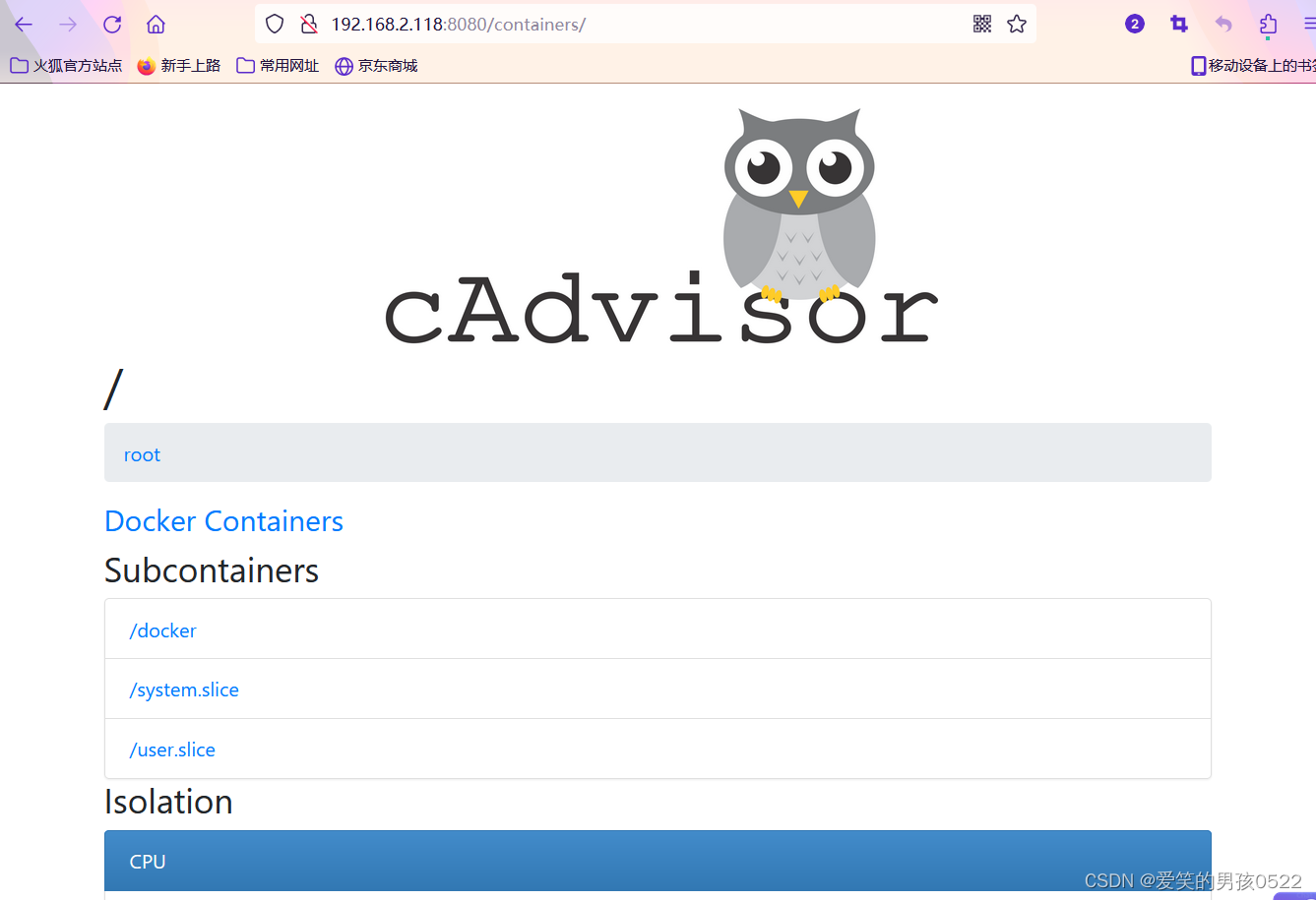 构建Docker容器监控系统(Cadvisor +InfluxDB+Grafana)_docker cadvisor-CSDN博客