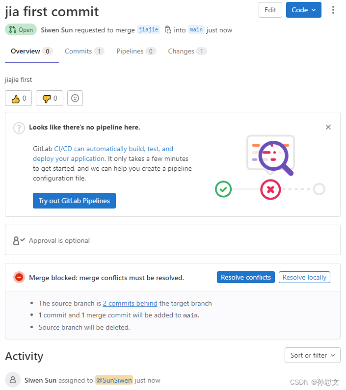 草履虫都能学会的git rebase_gitlab rebase-CSDN博客