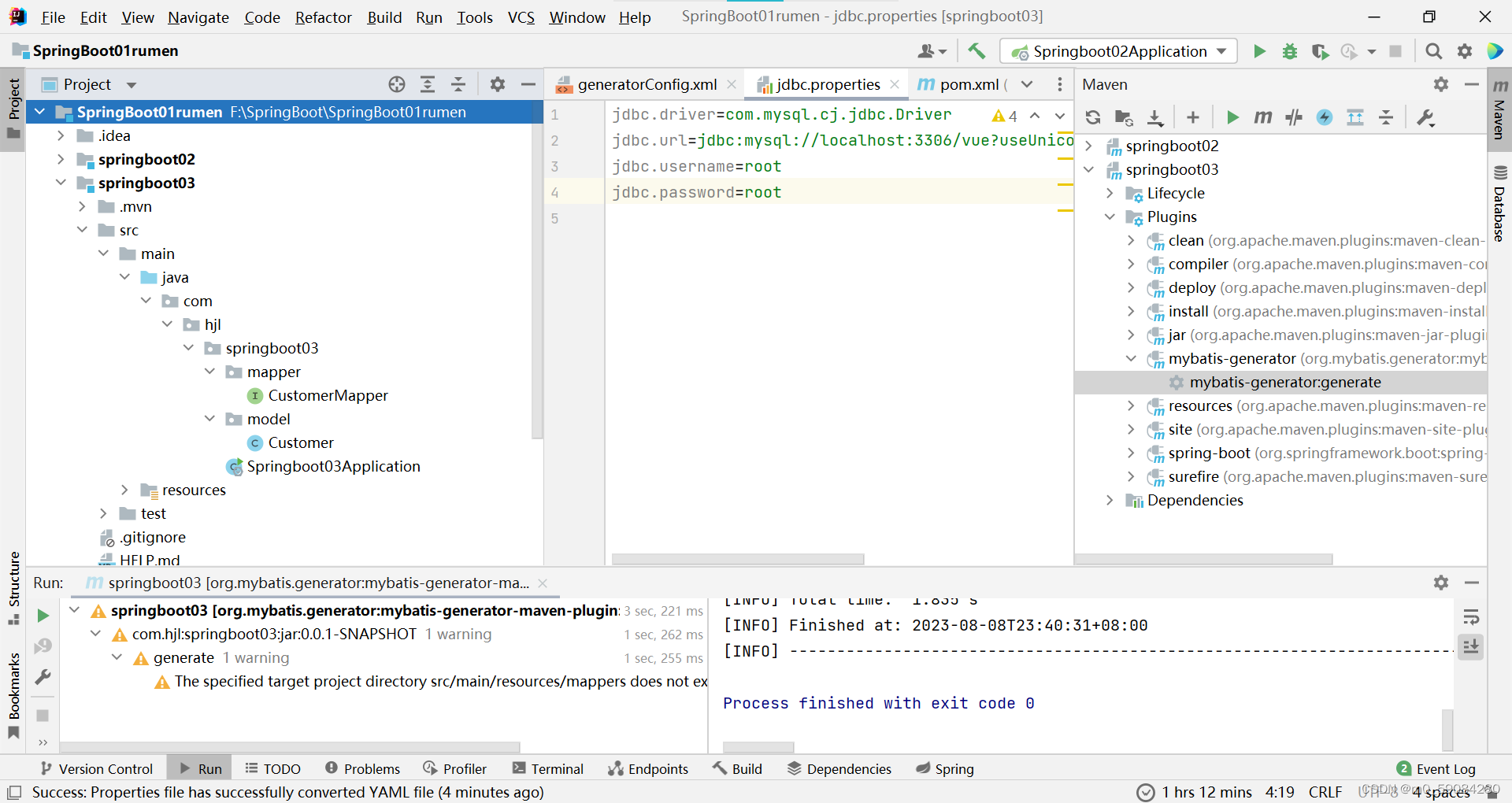 Mybatis与Springboot整合以及Mybatis-plus与SpringBoot整合_springboot , mybatis,mybatis-plus-CSDN博客
