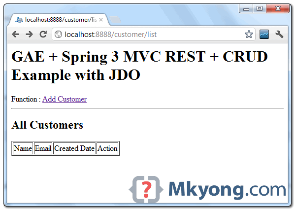 Google App Engine + JDO + Spring MVC，CRUD示例-CSDN博客