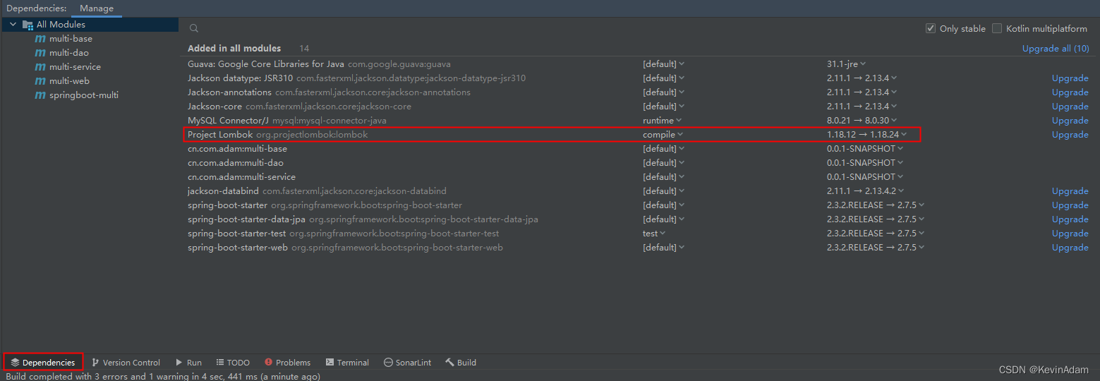java: You aren‘t using a compiler supported by lombok, so lombok will not work and has been ...