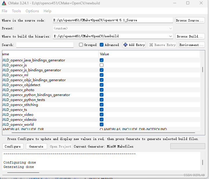 Windowsqt5141mingw32bitopencv451cmake324编译并配置qt使用opencvopencv32位编译使用 Csdn博客