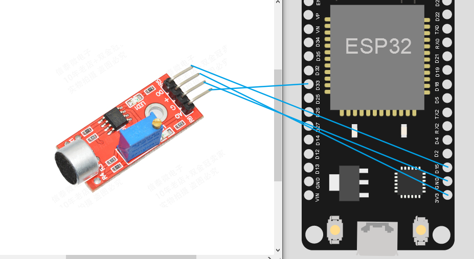 物联网开发笔记（47） 使用micropython开发esp32开发板之控制声音传感器esp32声音传感器 Csdn博客