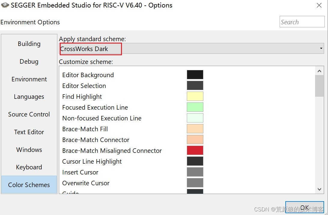 Segger embedded studio 采用这个暗色主题是挺不错的。 _segger 窗口颜色-CSDN博客