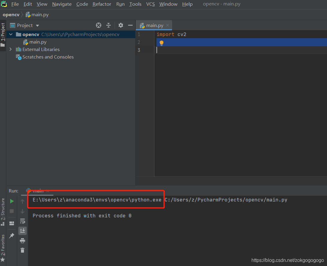windows下用anaconda安装opencv并关联pycharm_conda opencv关联包-CSDN博客