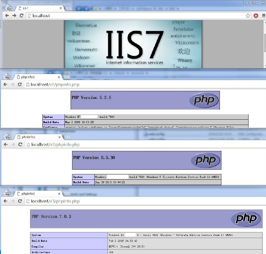 IIS7 IIS8 中多个版本php共存的方法-CSDN博客