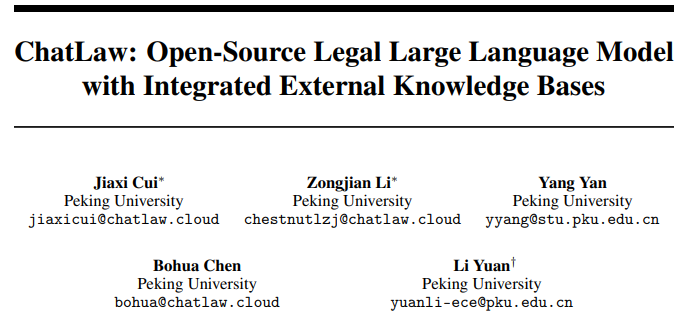 ChatLaw: Open-Source Legal Large Language Modelwith Integrated External ...