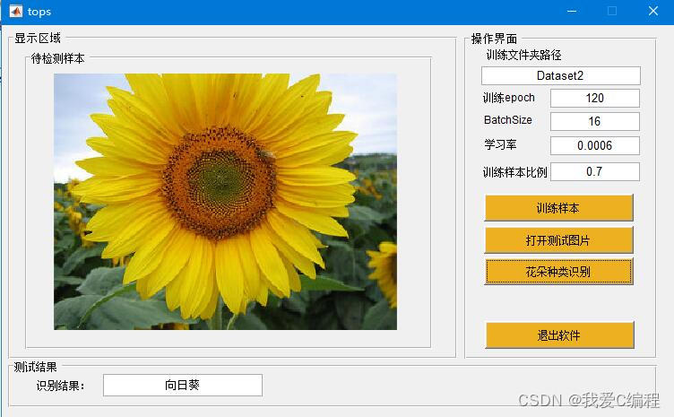 M基于深度学习网络的花朵种类识别系统matlab仿真包含gui界面花卉识别系统gui Csdn博客