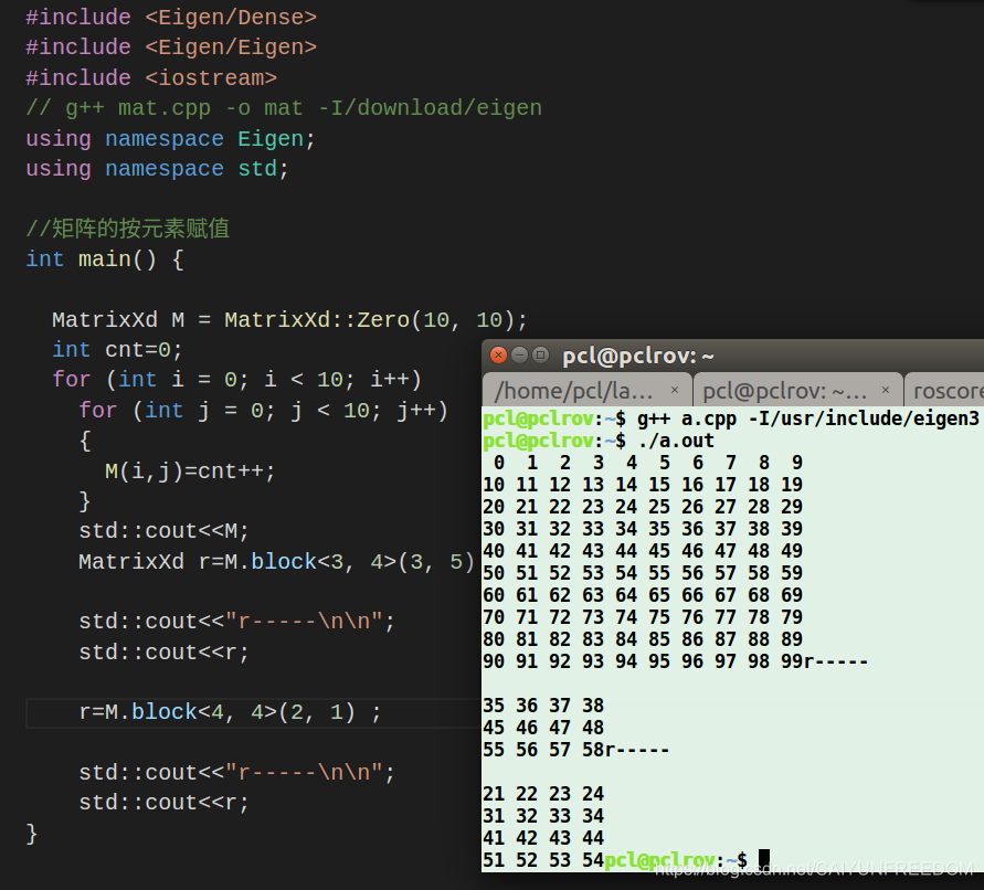 C++ EIGEN block the value of ‘blk2’ is not usable in a constant expression-CSDN博客