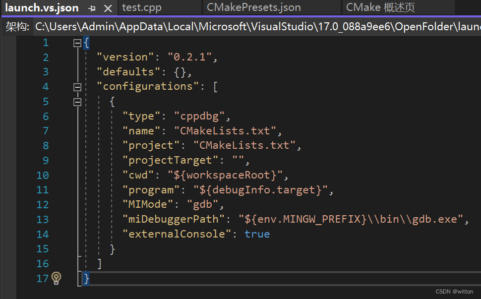Visual Studio 2022使用MinGW来编译调试C/C++程序_cmakepresets.json-CSDN博客