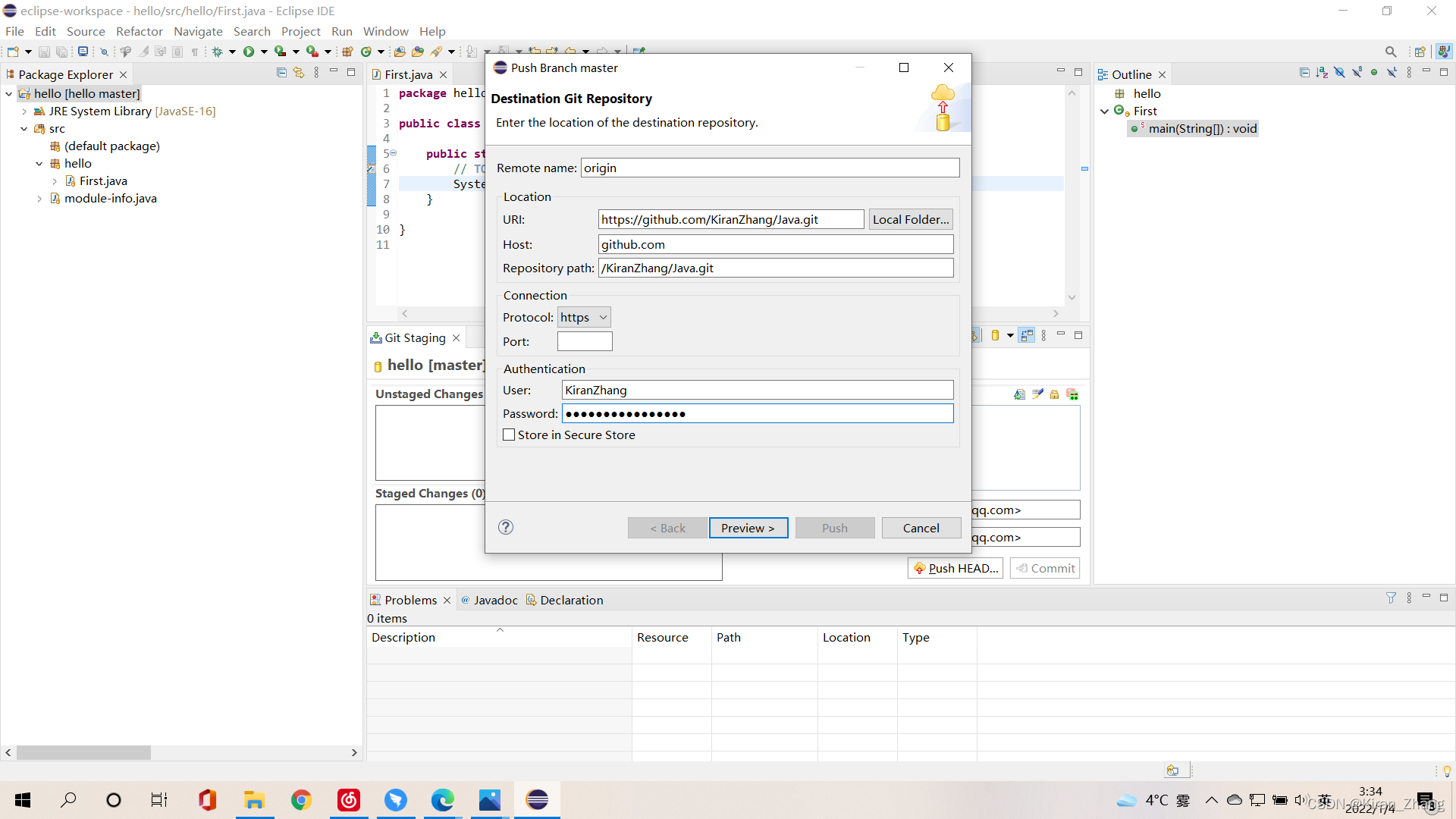 初学Java：利用Eclipse写JAVA代码并上传至GitHub_eclipes怎么上传到github上-CSDN博客