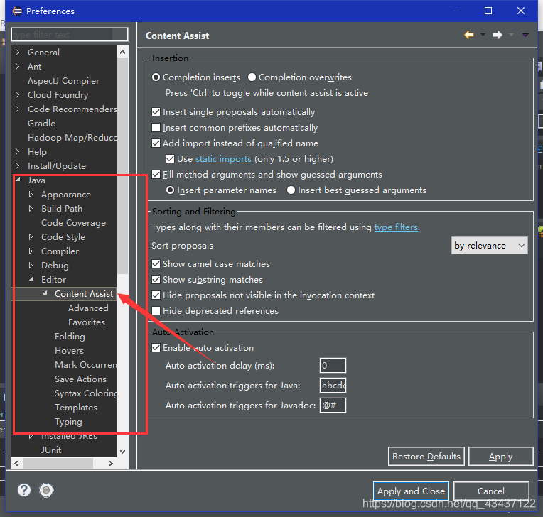 eclipse设置智能提示(2018版本)_eclipse2018 提示关键字-CSDN博客