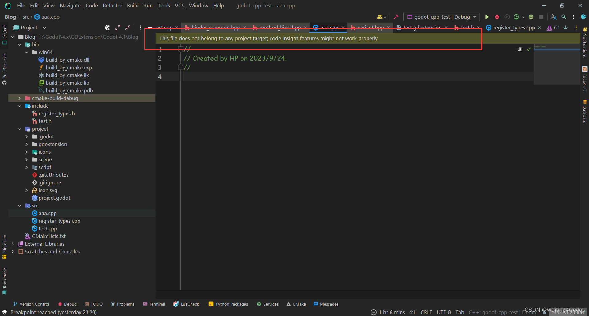 使用 CMake 构建 GDExtension 并在 CLion 中调试代码_clion attach process-CSDN博客