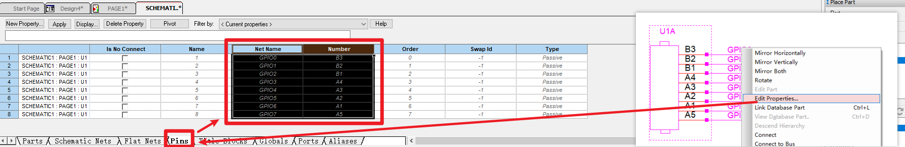 Cadence OrCAD: FPGA原理图批量交换pin pinswap（excel法）_cadence批量修改引脚-CSDN博客