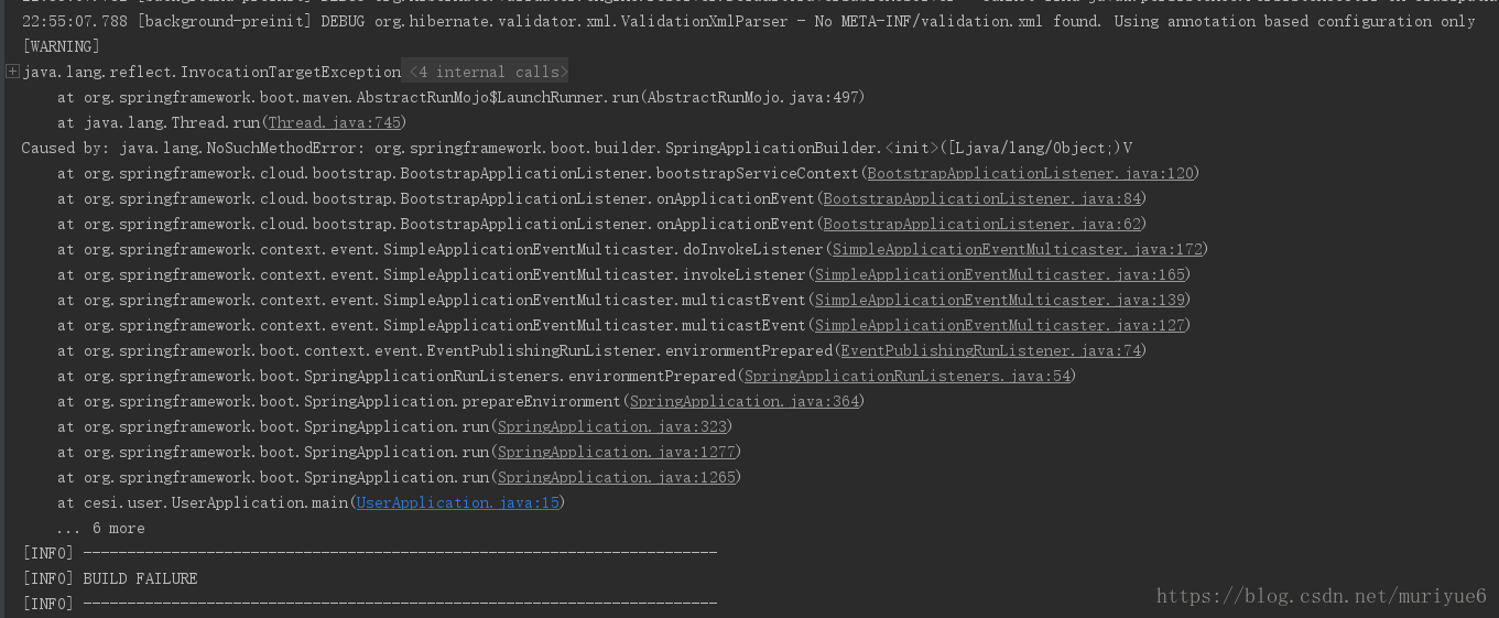Spring Cloud注册中心Eureka启动时出现: java.lang.NoSuchMethodError: org ...