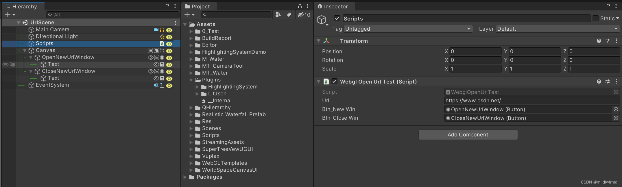 Unity Webgl内嵌网页页面_webg了 openurl-CSDN博客