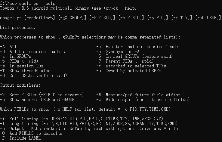 Linux命令-Process Related-ps（重点）_toybox: unknown command expr-CSDN博客