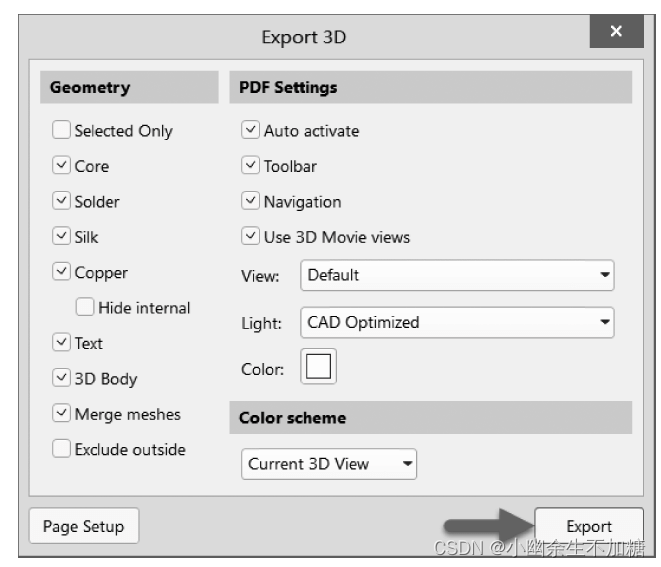 AD21 PCB设计的高级应用（九）3D PDF的输出_ad如何导出3d的pcb-CSDN博客