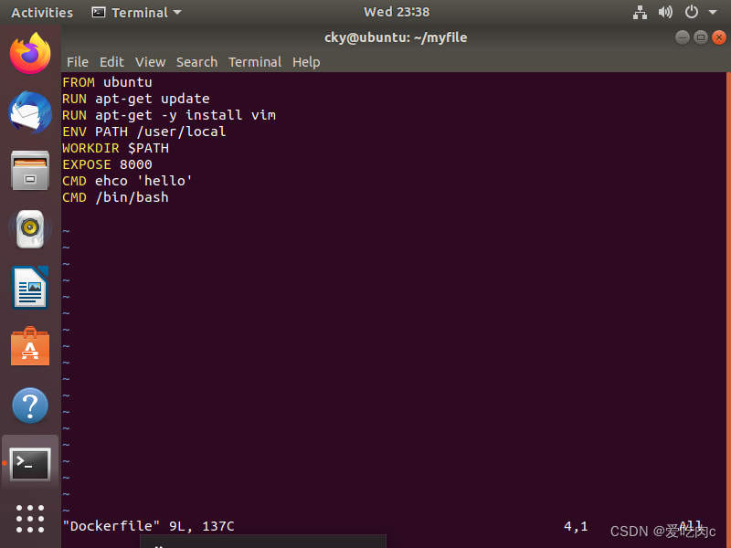 Dockerfile 简介 Csdn博客