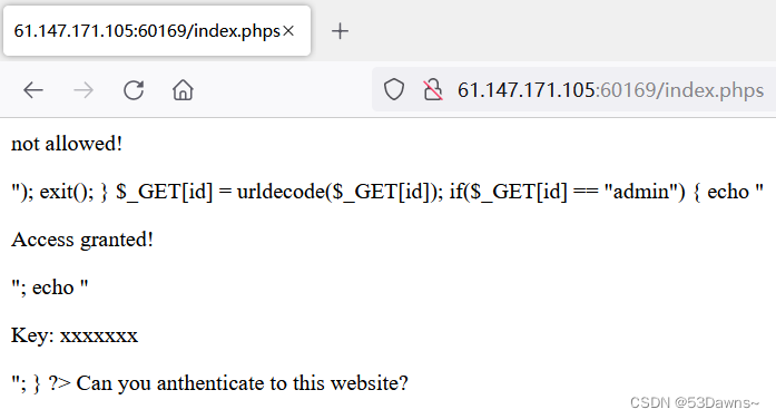 XCTF-Web新手题-PHP2 (NO.GFSJ0234)_xctf体验题库 : php2-CSDN博客