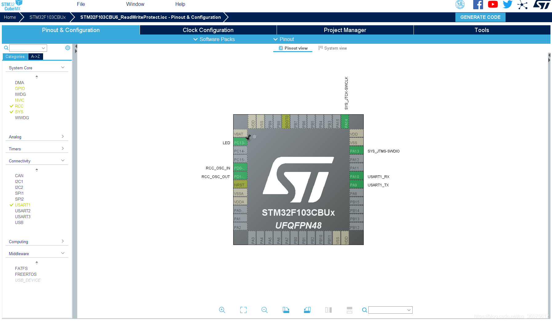 STM32HAL库-内部Flash在指定页读写保护示例_stm32cubemx | stm32g0系列hal库读写内部flash-CSDN博客