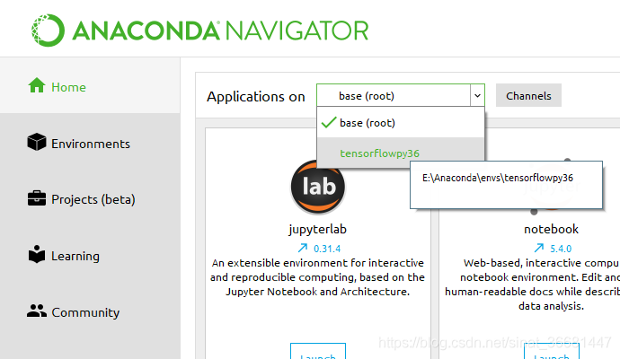 anaconda+python3.6+opencv+tensorflow环境的搭建_conda create -n tensorflow py36 python=3.6-CSDN博客