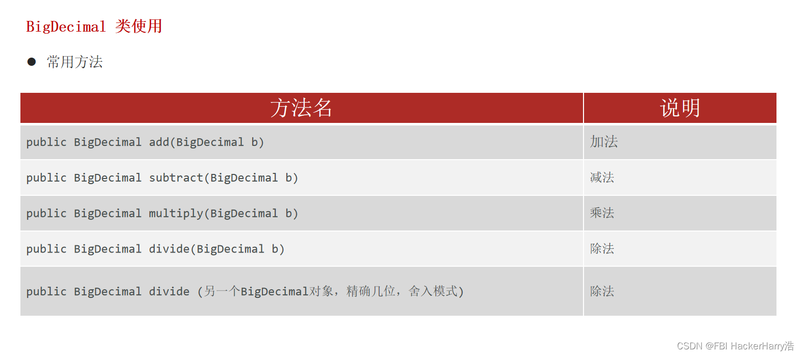 JAVA BigDecimal类(heima)-CSDN博客