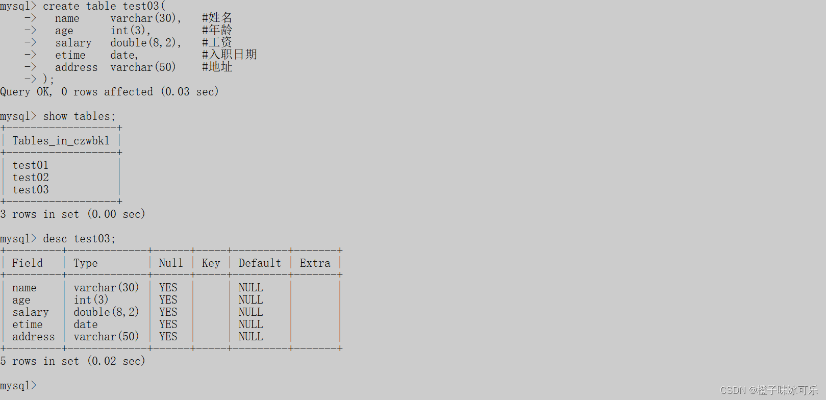 MySQL基础教程：创建表与查看结构,-CSDN博客