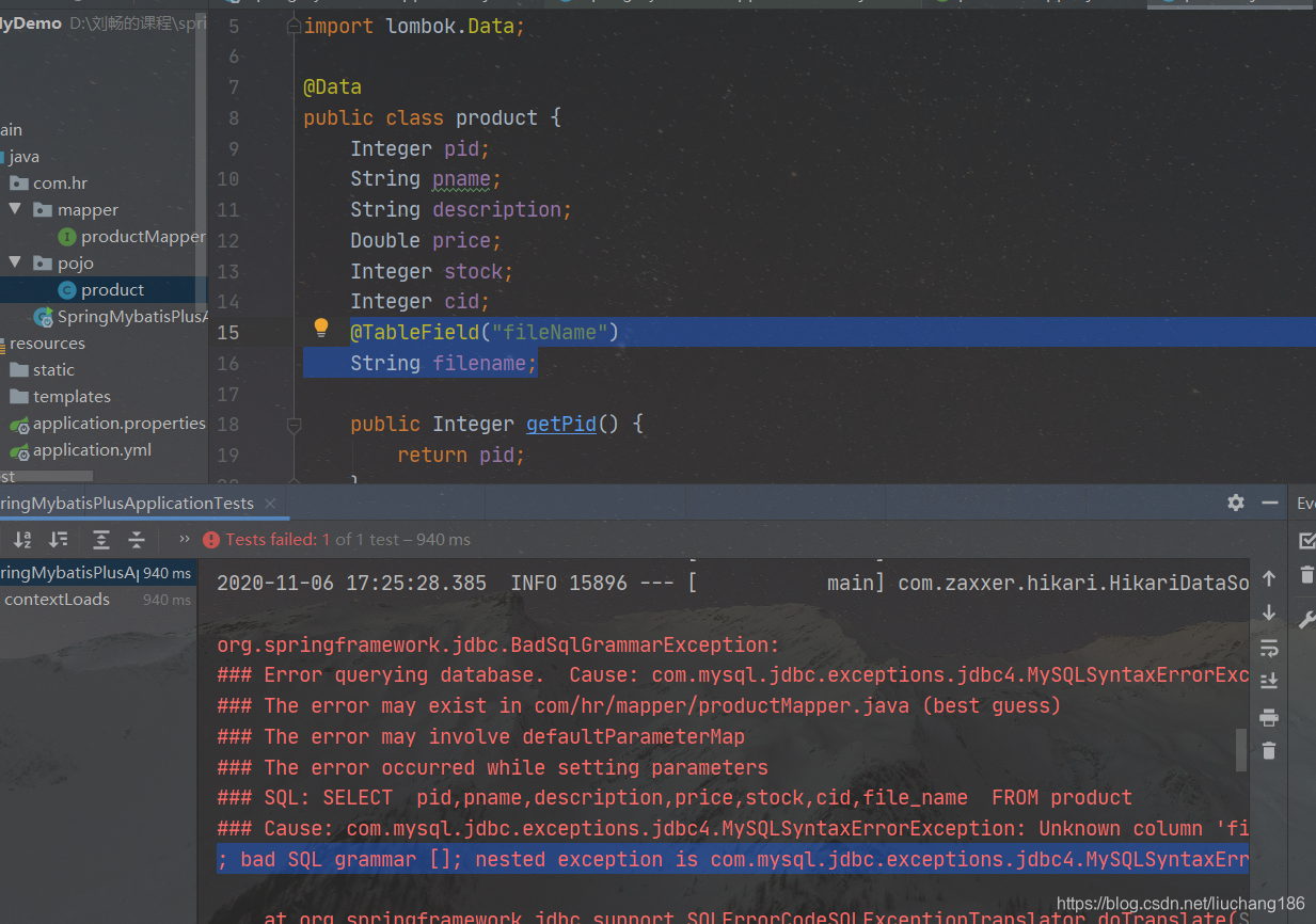 关于报错nested exception is com.mysql.jdbc.exceptions.jdbc4.MySQLSyntaxErrorException:-CSDN博客