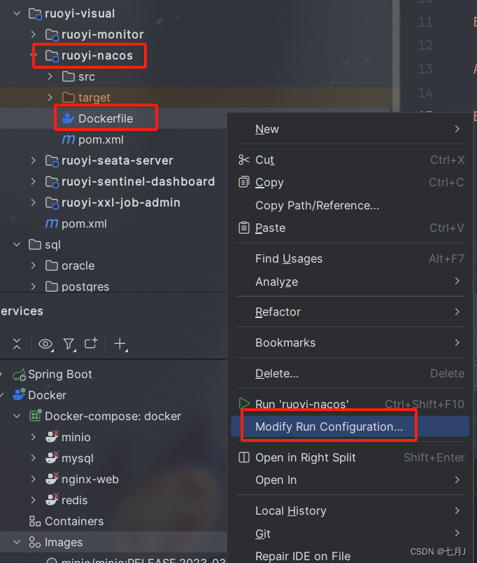 IDEA2023连接服务器docker并部署ruoyi-cloud-plus项目_ruoyi-cloud-plus 部署-CSDN博客