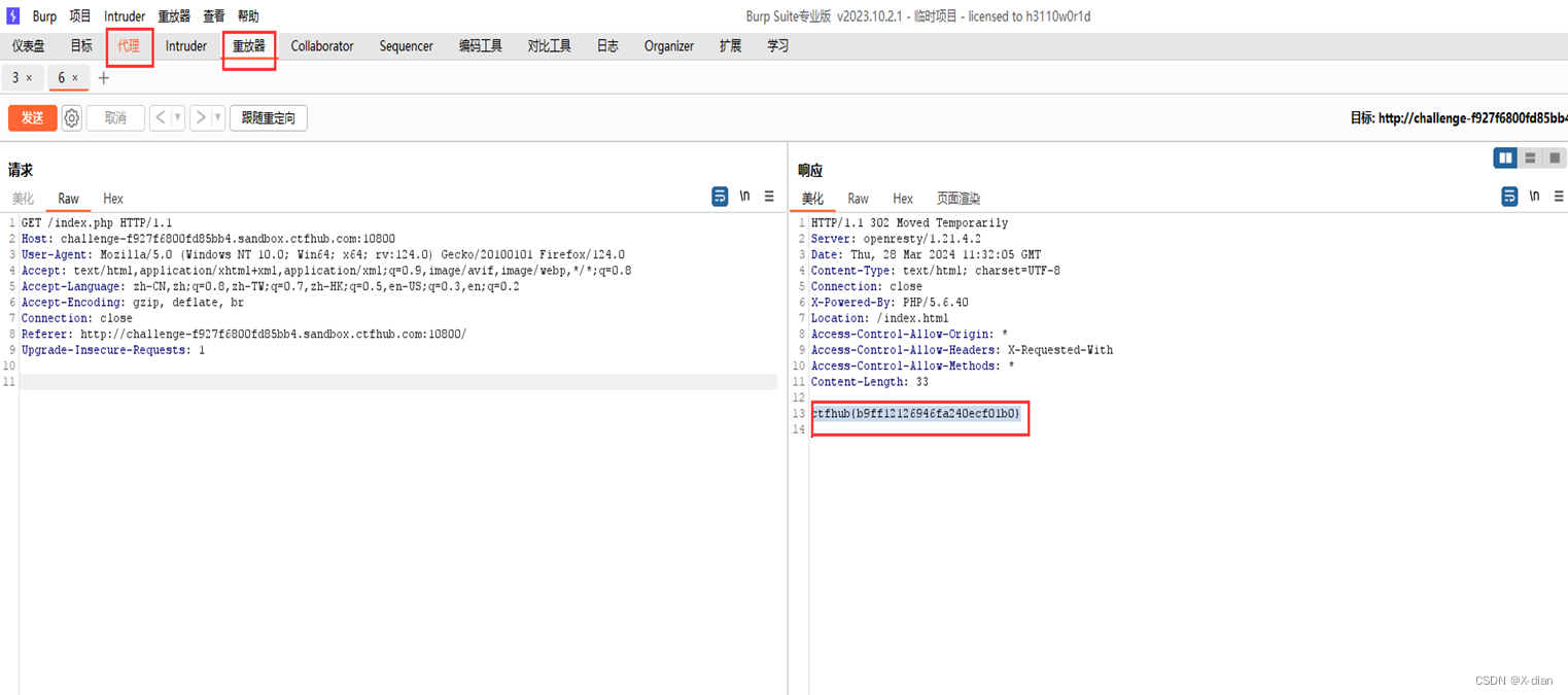 CTFHub-Web前置技能-HTTP协议-302跳转详细解题过程_ctfhub的302转跳解题方法-CSDN博客