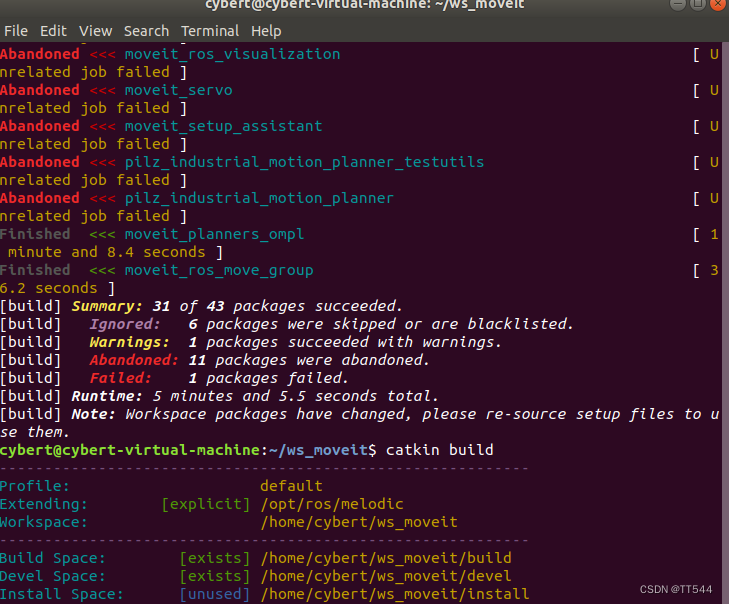 ros1804源码安装moveit问题（较普遍）ERROR in config: Unable to download URL [https://raw.githubusercontent ...