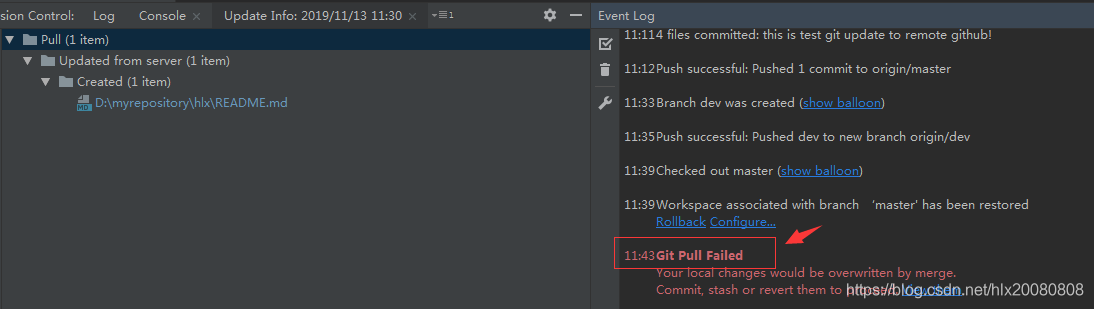 Intellij IDEA 使用git修改文件发生异常_all files changed during 'apply patch' action were-CSDN博客